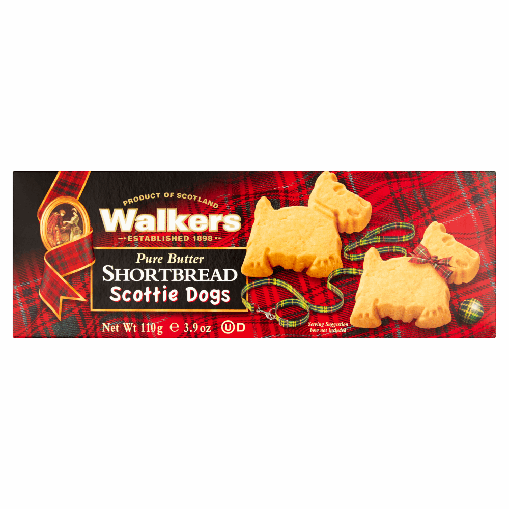 Walkers Pure Butter Scottie Dogs Shortbread 110g by British Store Online Walkers Pure Butter Scottie Dogs Shortbread 110g by British Store Online