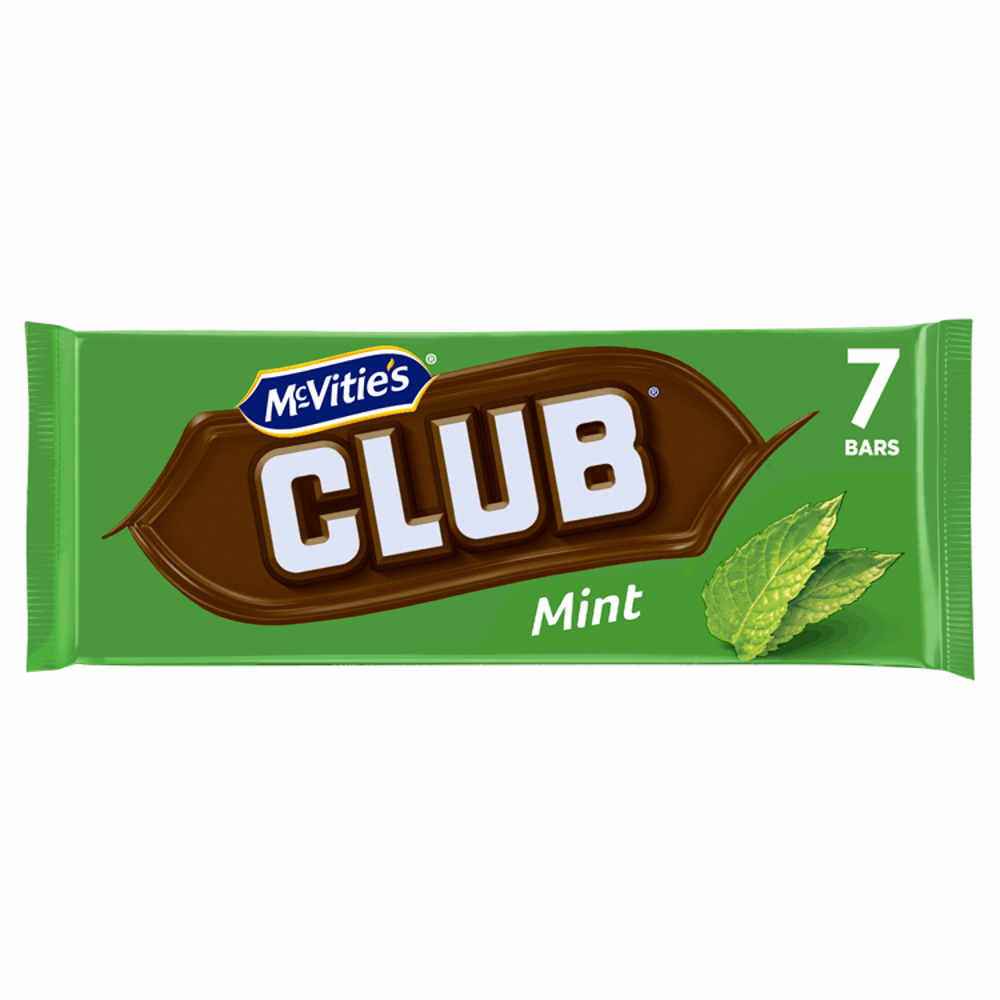 McVitie's Club Mint Biscuit Bars Multipack 7 x 22g by British Store Online