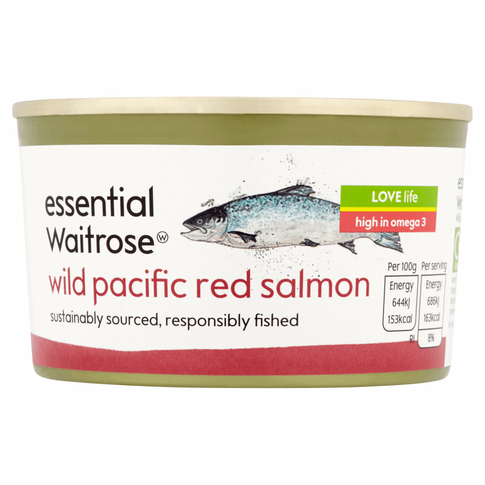 Essential Waitrose Wild Pacific Red Salmon 213g by British Store Online
