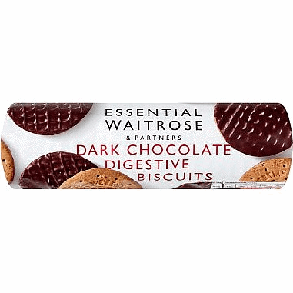 Essential Waitrose Dark Chocolate Digestives 300g by British Store Online