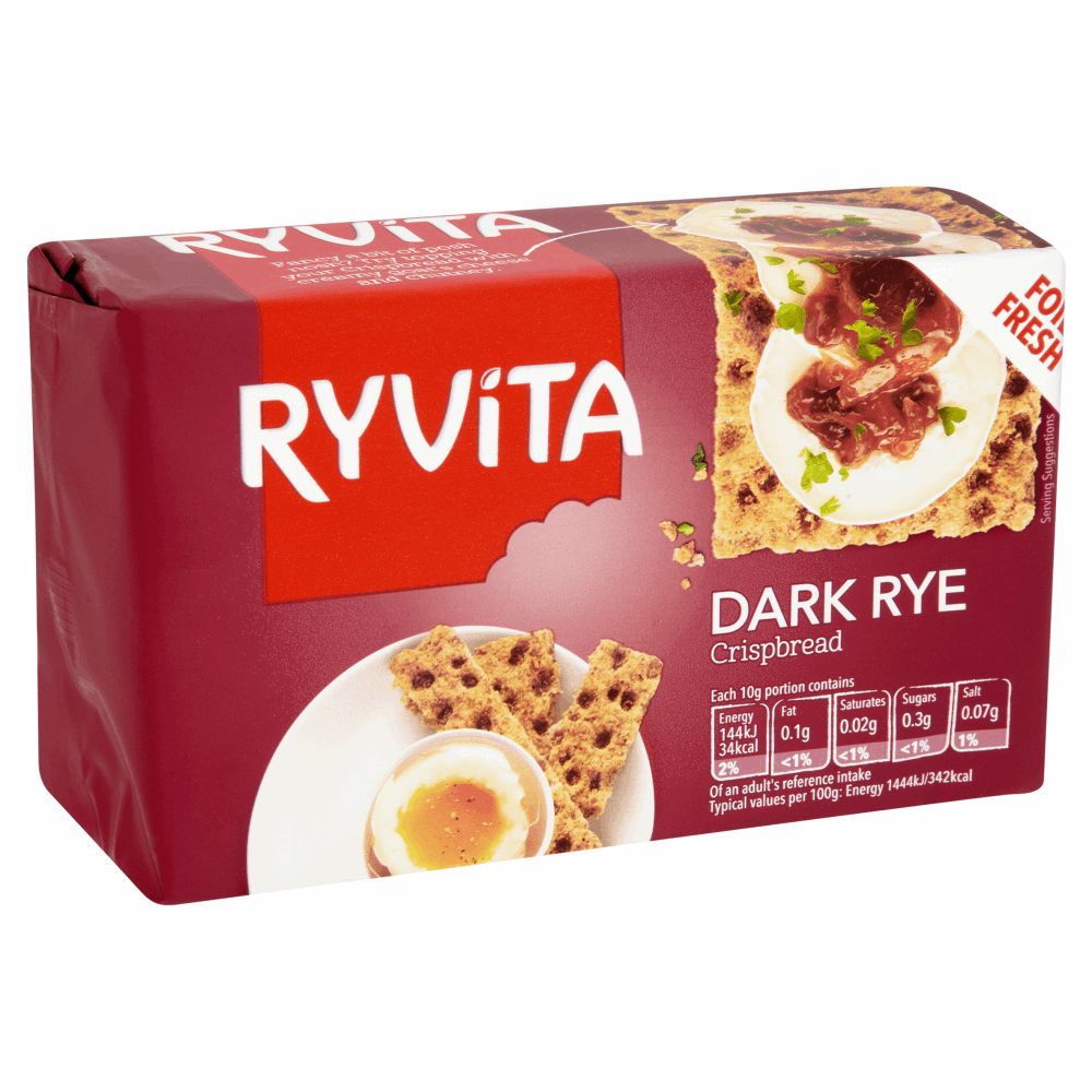 Ryvita Dark Rye Crispbread 250g by British Store Online