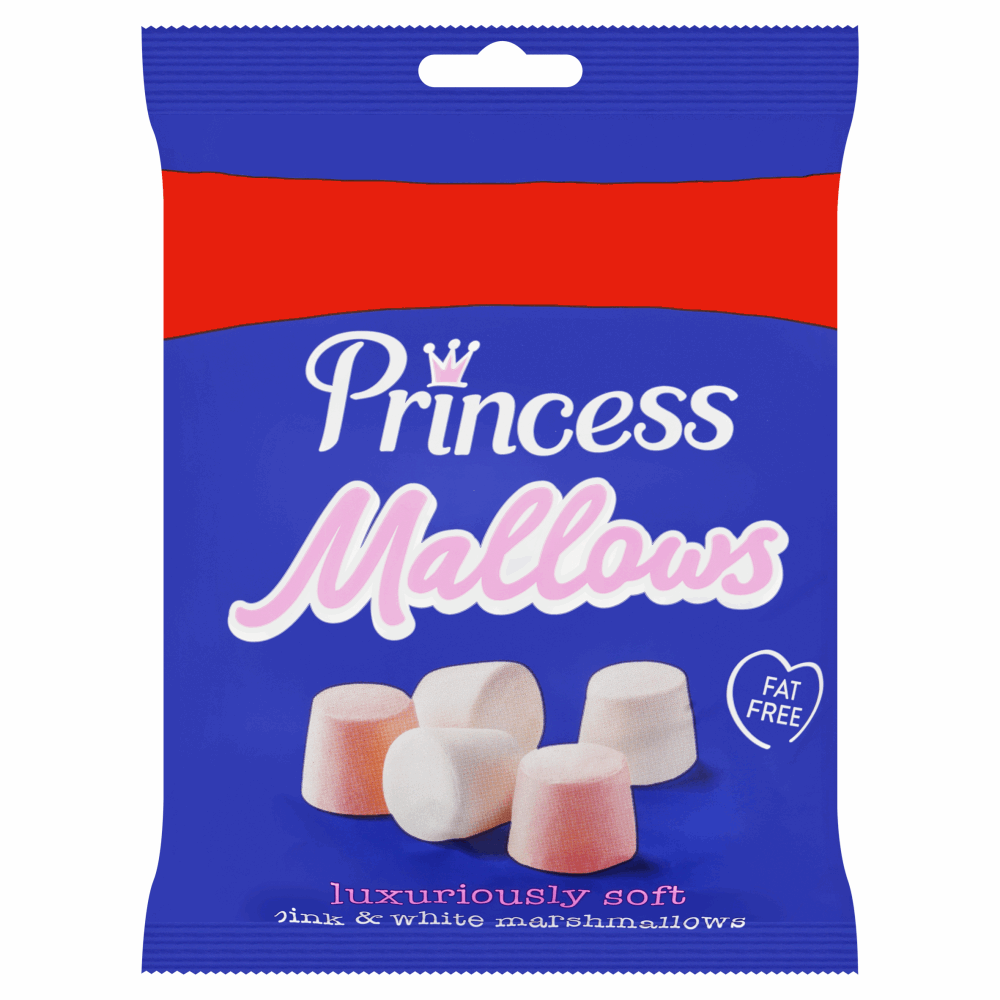 Princess Mallows Pink & White Marshmallows 150g by British Store Online
