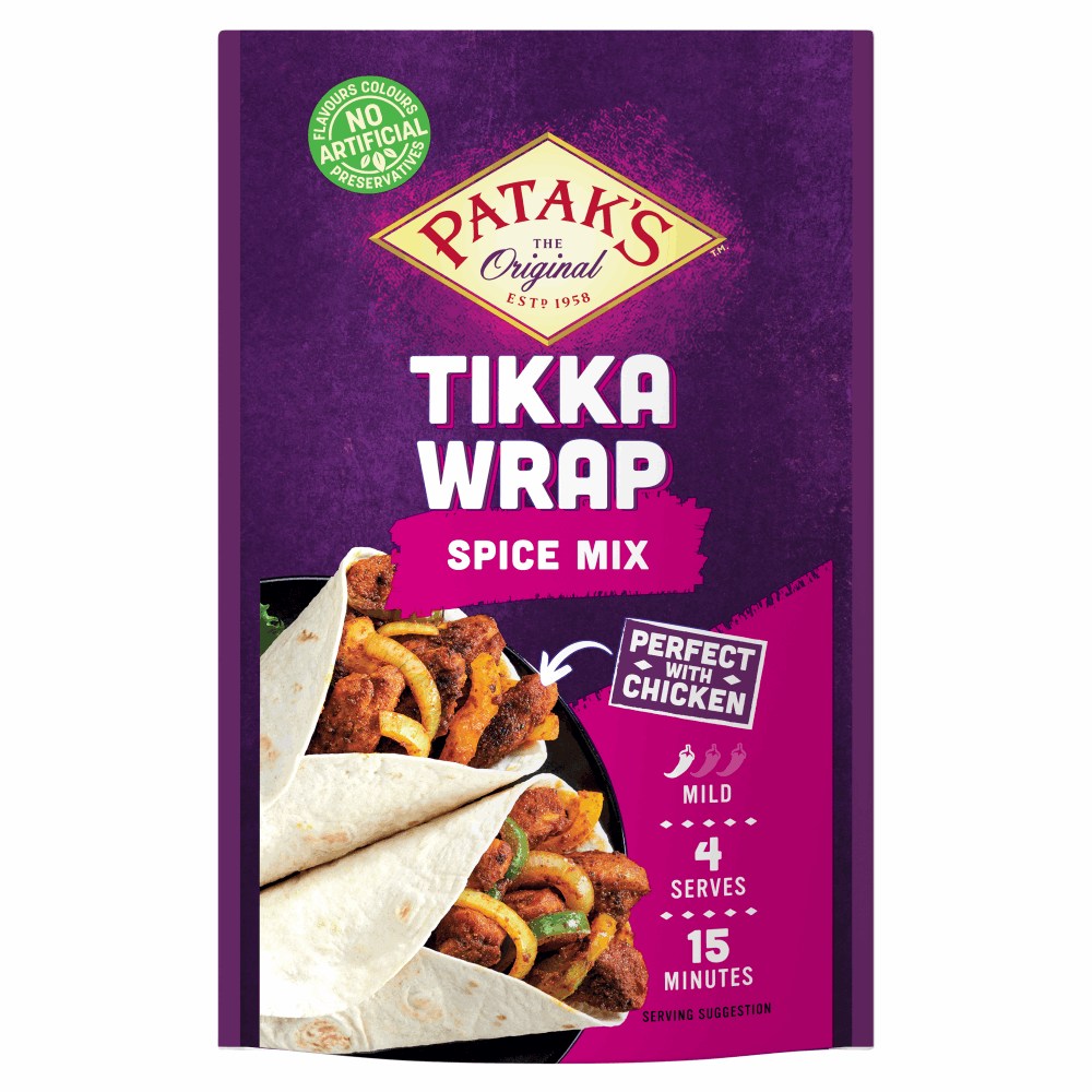 Pataks Tikka Wrap Spice Mix 25g by British Store Online