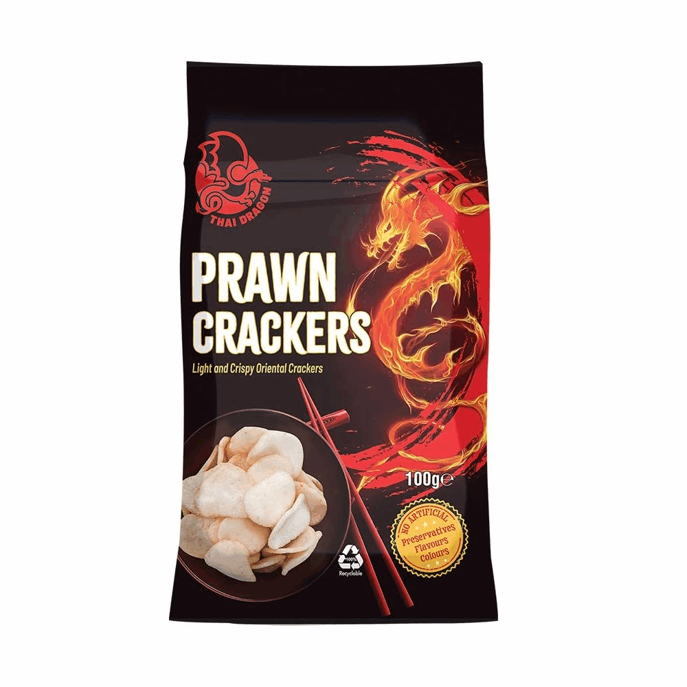 Thai Dragon Prawn Crackers 100g by British Store Online