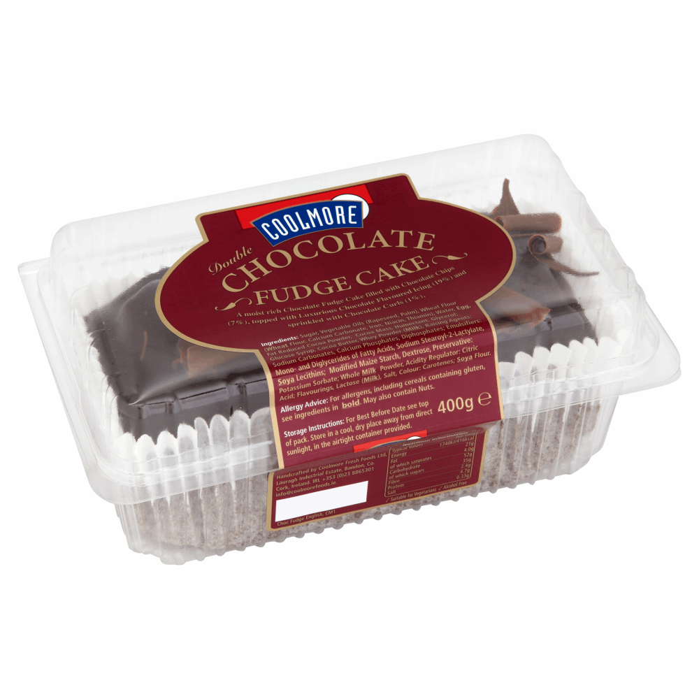 Coolmore Double Chocolate Fudge Cake 400g by British Store Online