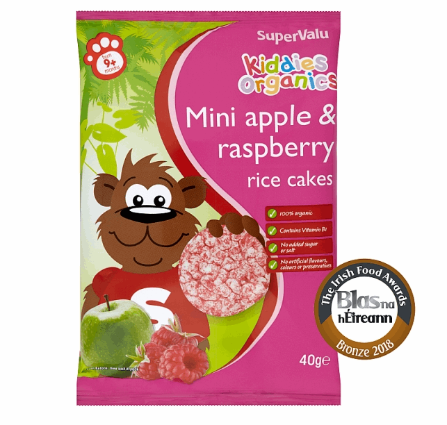SuperValu Mini Apple & Raspberry Rice Cakes (40 g) by British Store Online
