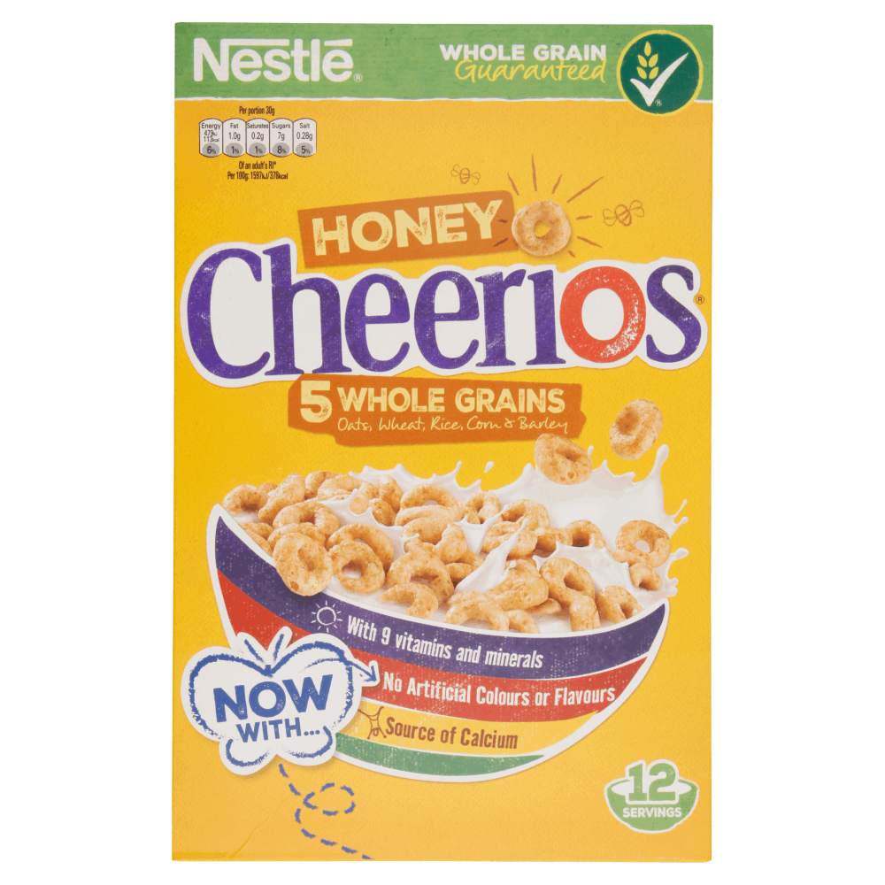 Nestle Honey Cheerios Cereal 375g Box by British Store Online
